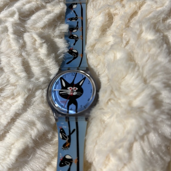 Swatch | Accessories | Swatch Watch Vintage Cat | Poshmark